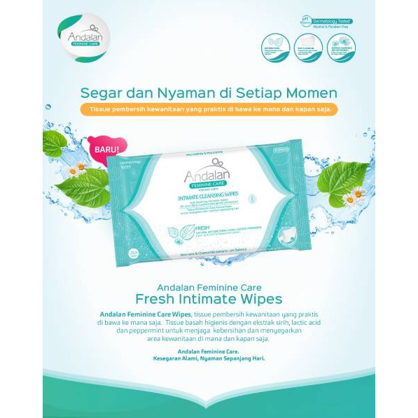 Jual Andalan Fresh Intimate Wipes Tisu Pembersih Kewanitaan Isi 10 Pcs ...