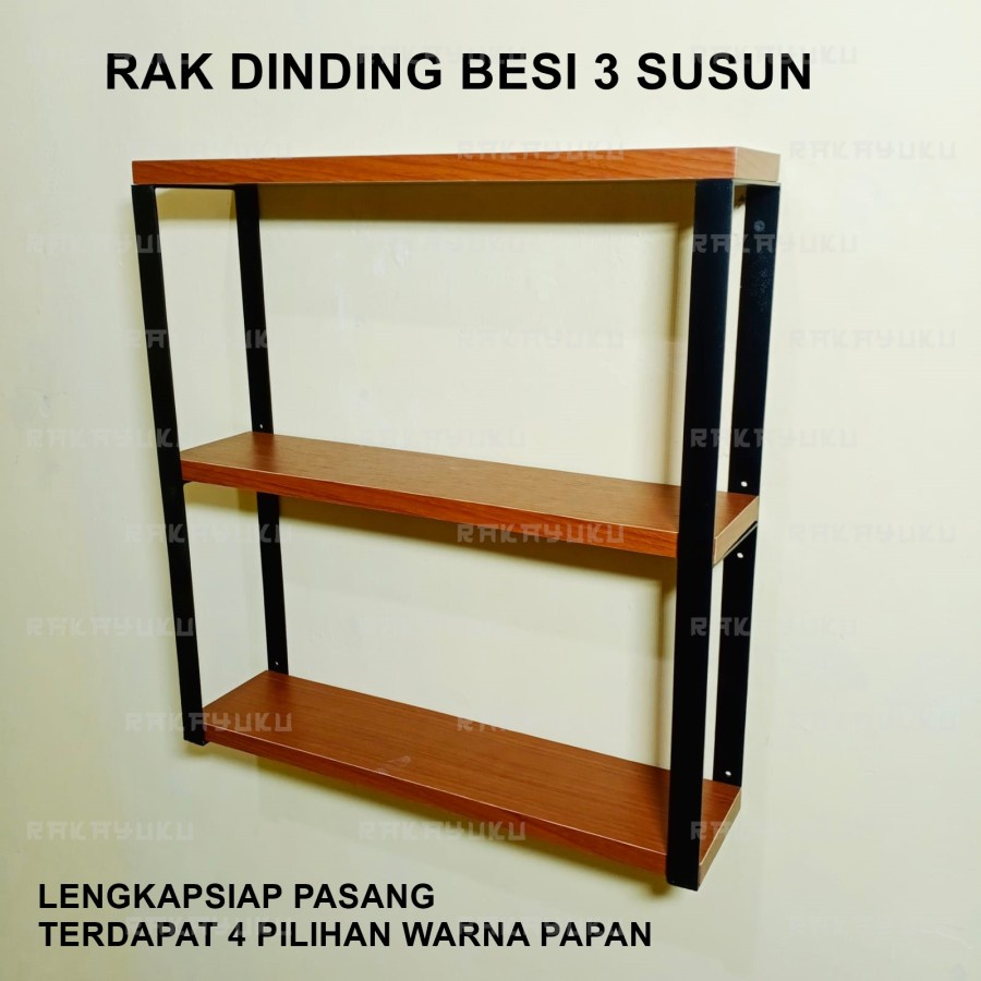 Jual rak besi 3 susun + ambalan , rak serbaguna | Shopee Indonesia