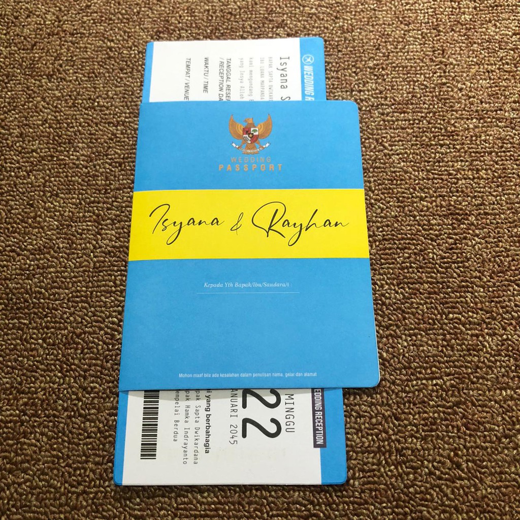 Jual Undangan Pernikahan Wedding Passport Undangan Model Paspor Shopee Indonesia