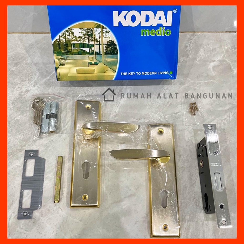 Jual Gagang Pintu Kodai MEDIO / Kunci Pintu Kodai / SET Handle Pintu ...