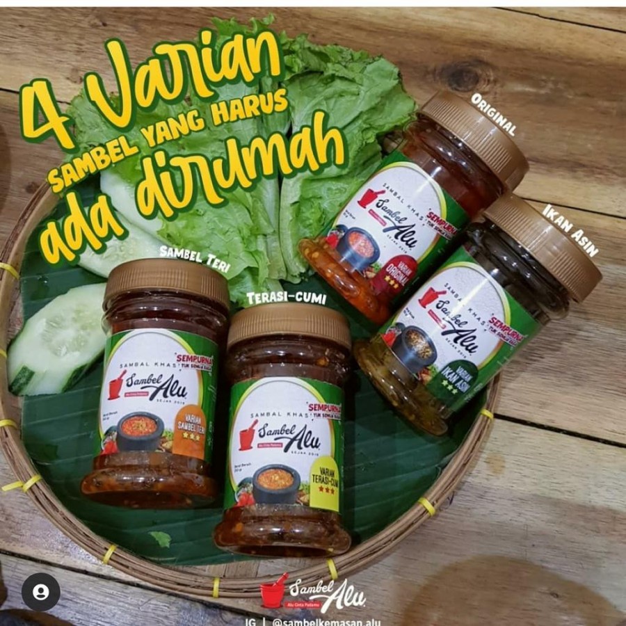 Jual Lauk makan Sambal Sambel Alu Kemasan Variant Cumi ARFAN SUKSES ...
