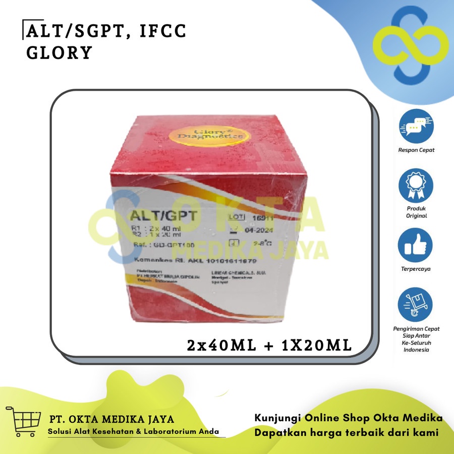 Jual REAGEN ALT / SGPT, IFCC (2x40ml +1x20ml) - GLORY | Shopee Indonesia