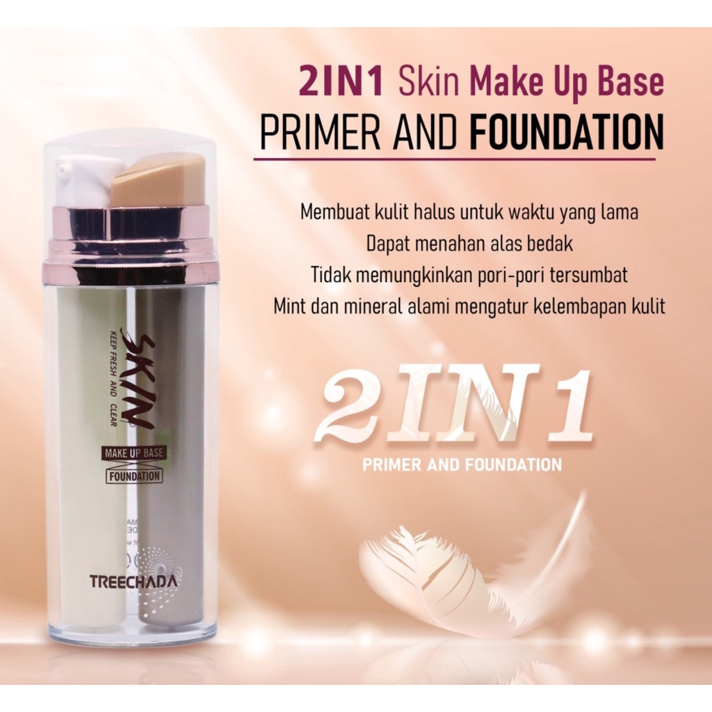 Jual TREECHADA Primer And Foundation 2 In 1 Makeup Base Foundation ...