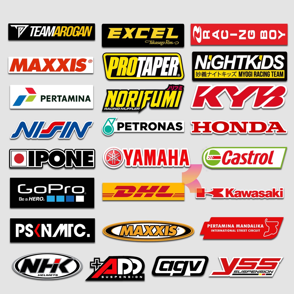 Jual Sticker Pack Racing Motor Sponsor RCB Nissin Emblem Honda Bahan ...