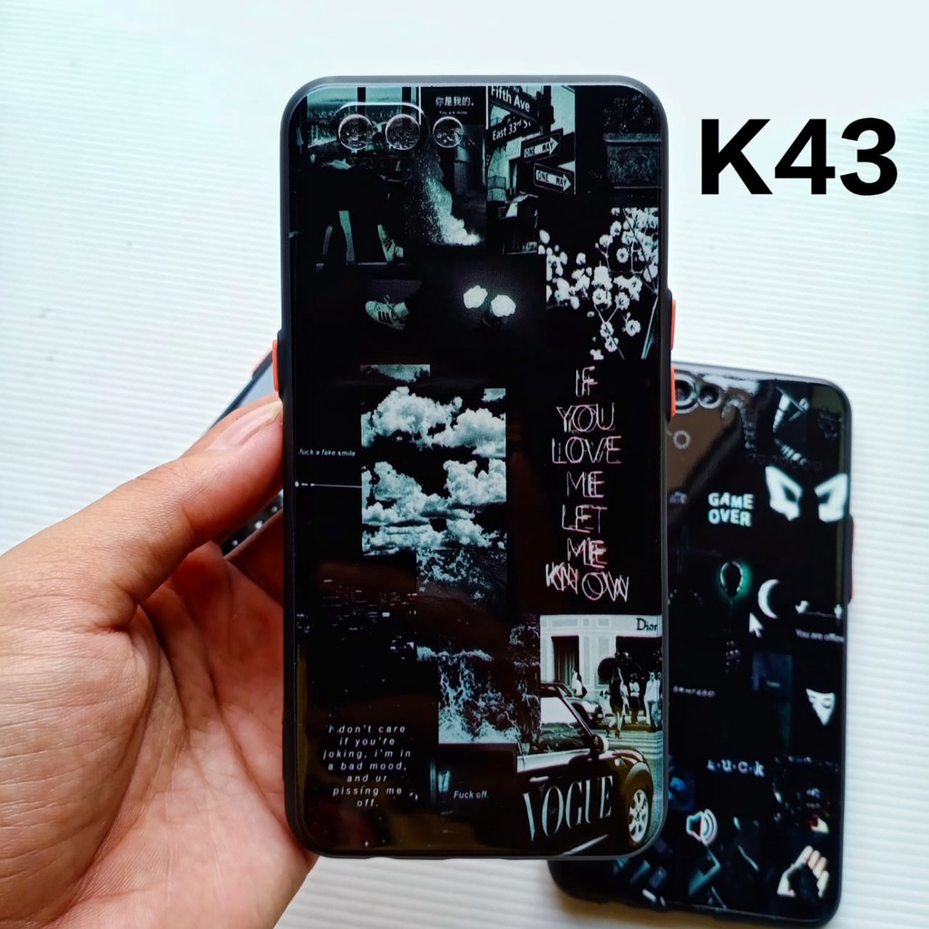 Jual Casing Case Black Aesthetic OPPO A3S A5S A7 A54 A55 5G A12 A11K ...