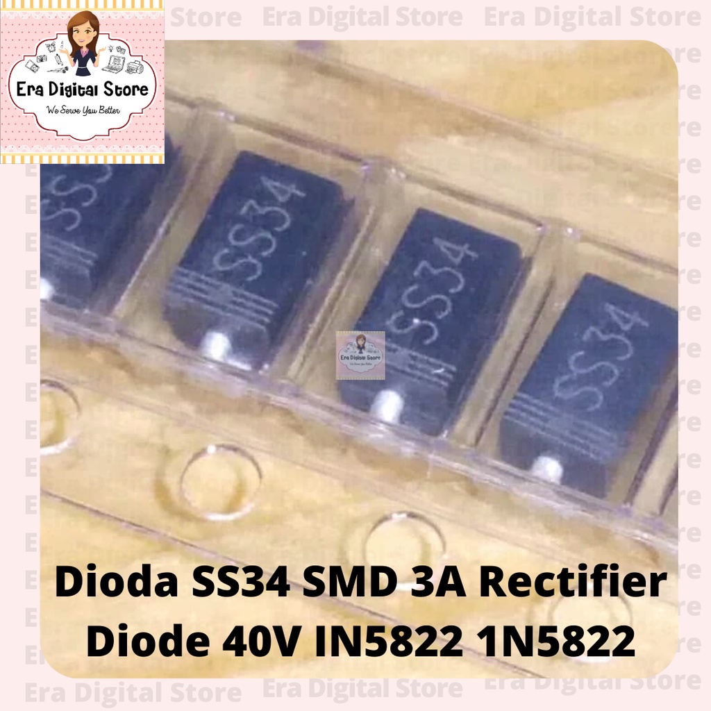 Jual Dioda SS34 SMD 3A Rectifier Diode 40V IN5822 1N5822 | Shopee Indonesia