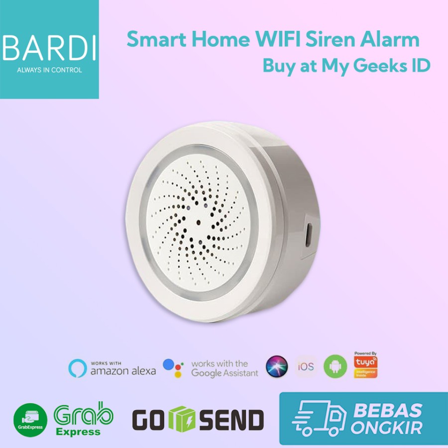 Jual Bardi Smart Home Wifi Siren Loud Alarm Otomatis | Shopee Indonesia