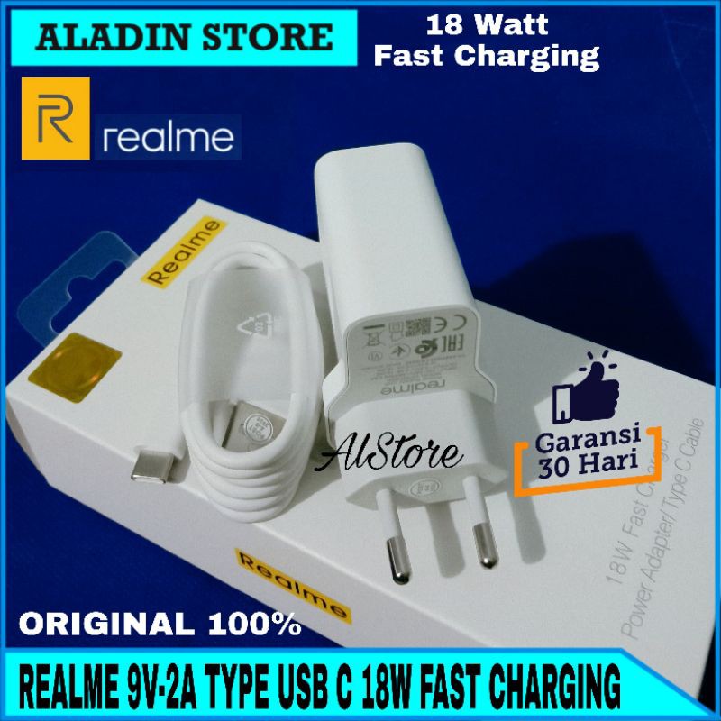 Jual Charger Realme Narzo 20 ORIGINAL 100% Fast Charging 18 Watt USB C ...