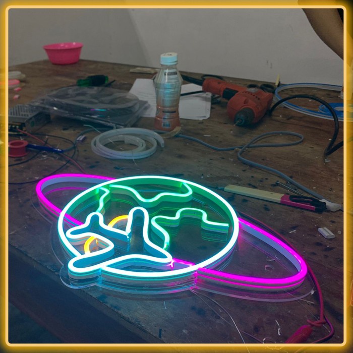 Jual Lampu Neon Flex Model Custom Ukuran 40x60 cm | Shopee Indonesia