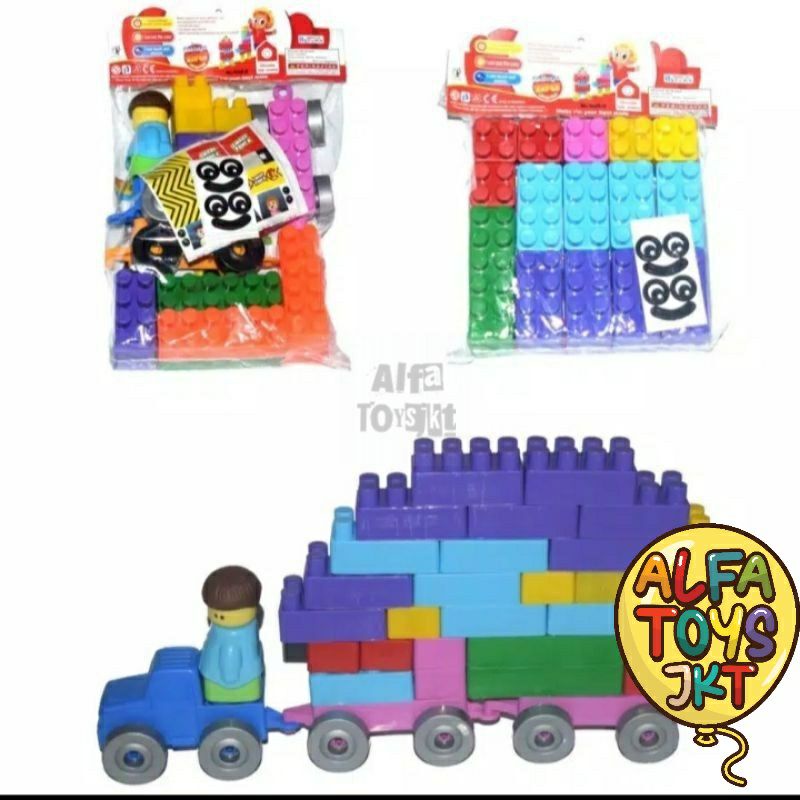 Jual Intellect lego set blocks lego bongkar pasang ukuran besarbalok ...