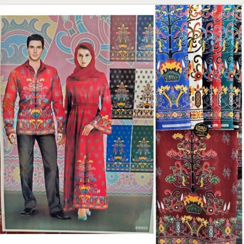 Jual Kain Batik Kalteng Sutera Emboss Motif Batang Garing khas Dayak ...