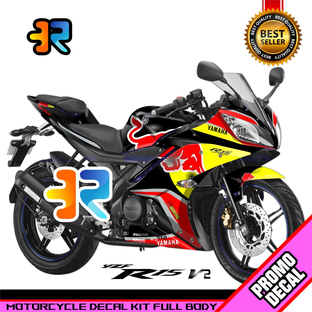 Jual Decal Motor R15 V2 Desain Red Bull Sticker Full Body | Shopee ...