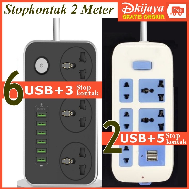 Jual Stop Kontak USB Kabel Sambungan Listrik Colokan Cabang USB Charge | Shopee Indonesia