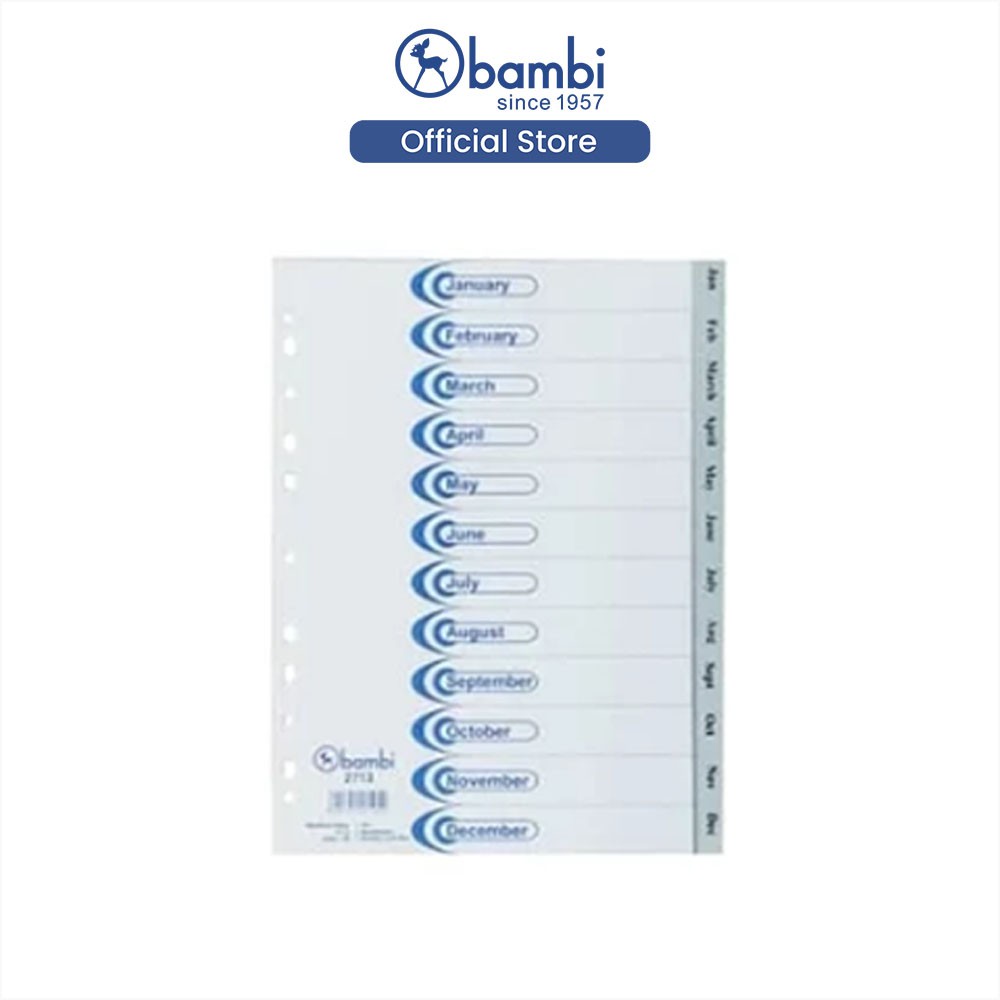 Jual Bambi Isi Binder A4 Divider & Indexes Pembatas Kertas Binder Edisi ...