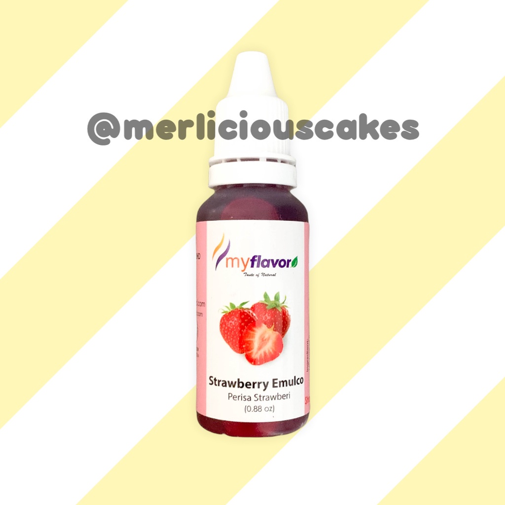 Jual My Flavor Strawberry Emulco Perasa dan Pewarna Makanan | Shopee ...