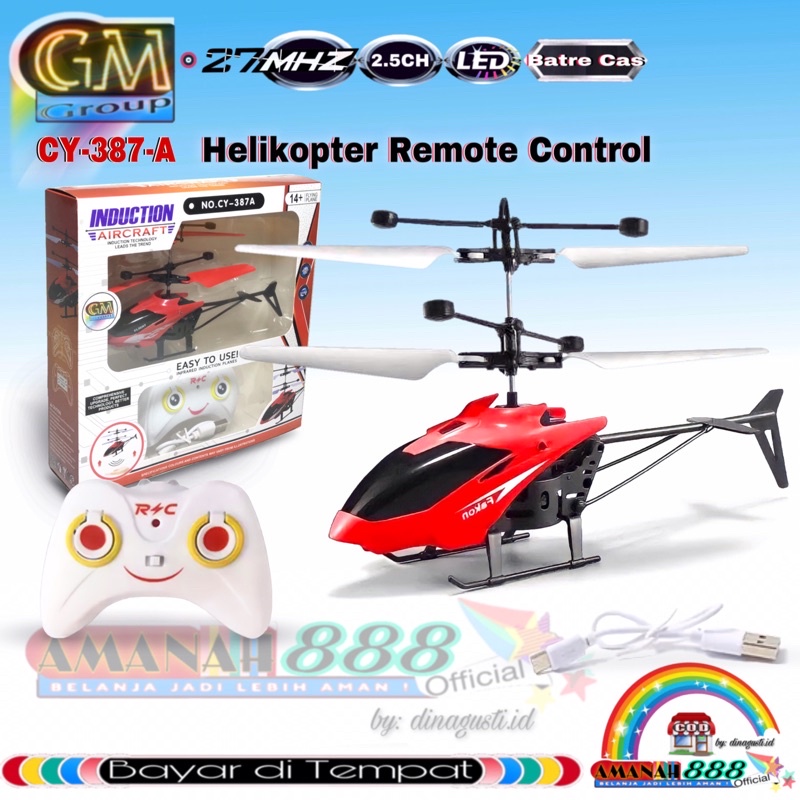 Jual GM RC-Airplane CY-387-A Helicopter Remote Control 2.5CH CY-387-A Induction Aircraft Copter ...