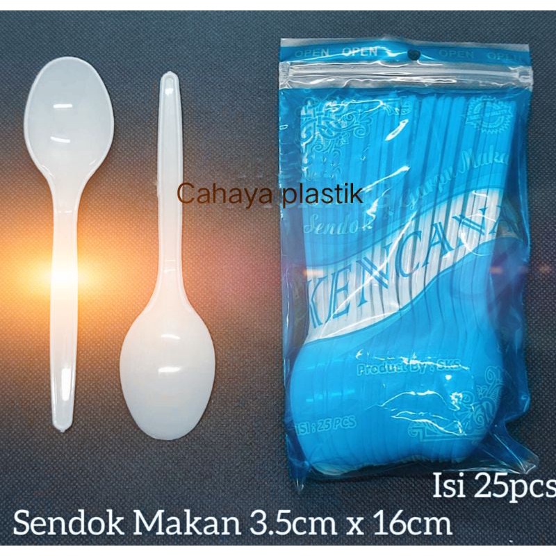 Jual Sendok Makan Plastik Putih Susu Merk Kencana Isi 25pcs | Shopee ...