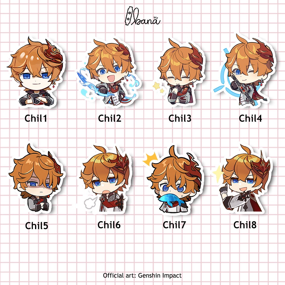 Jual Stiker Genshin Impact CHILDE TARTAGLIA Sticker Anime Waterproof ...
