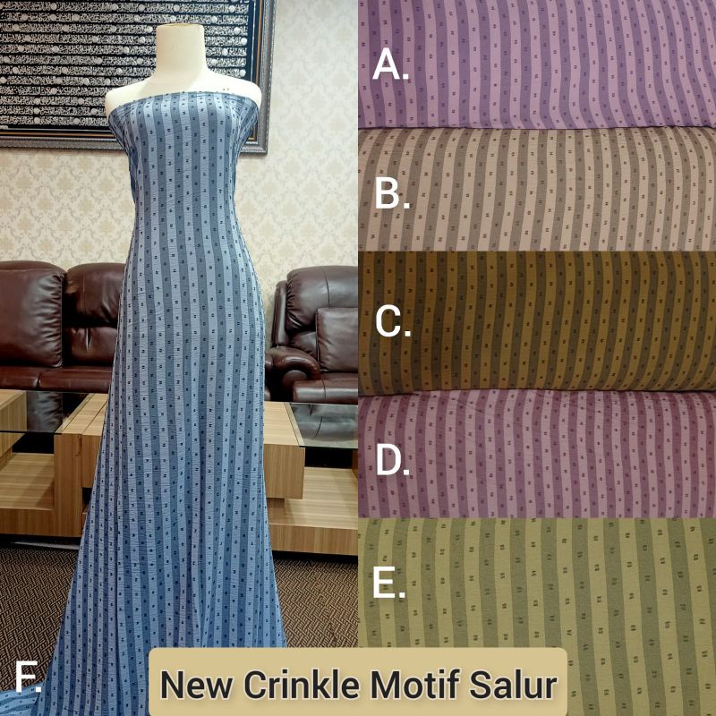 Jual Kain Crinkle Salur Urg/ Cey crinkle / Crinkle airflow | Shopee ...