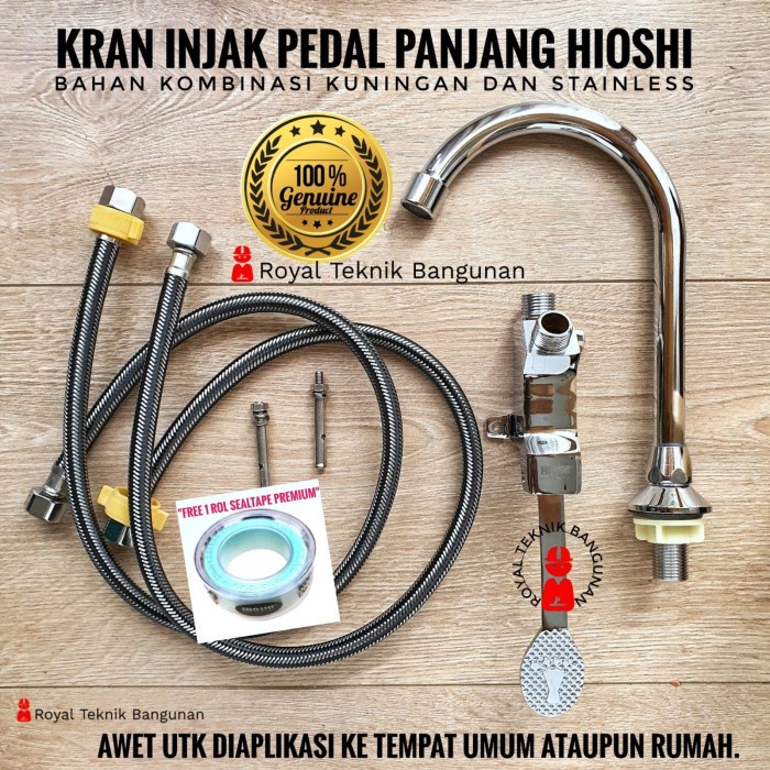 Jual Kran Injak Wastafel Pedal Kuningan / Keran Angsa Dokter ...