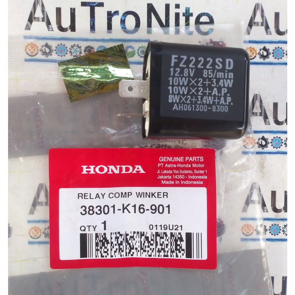 Jual Relay Comp Winker Flasher Sein Lampu Riting Bohlam 38301-K16-901 ...