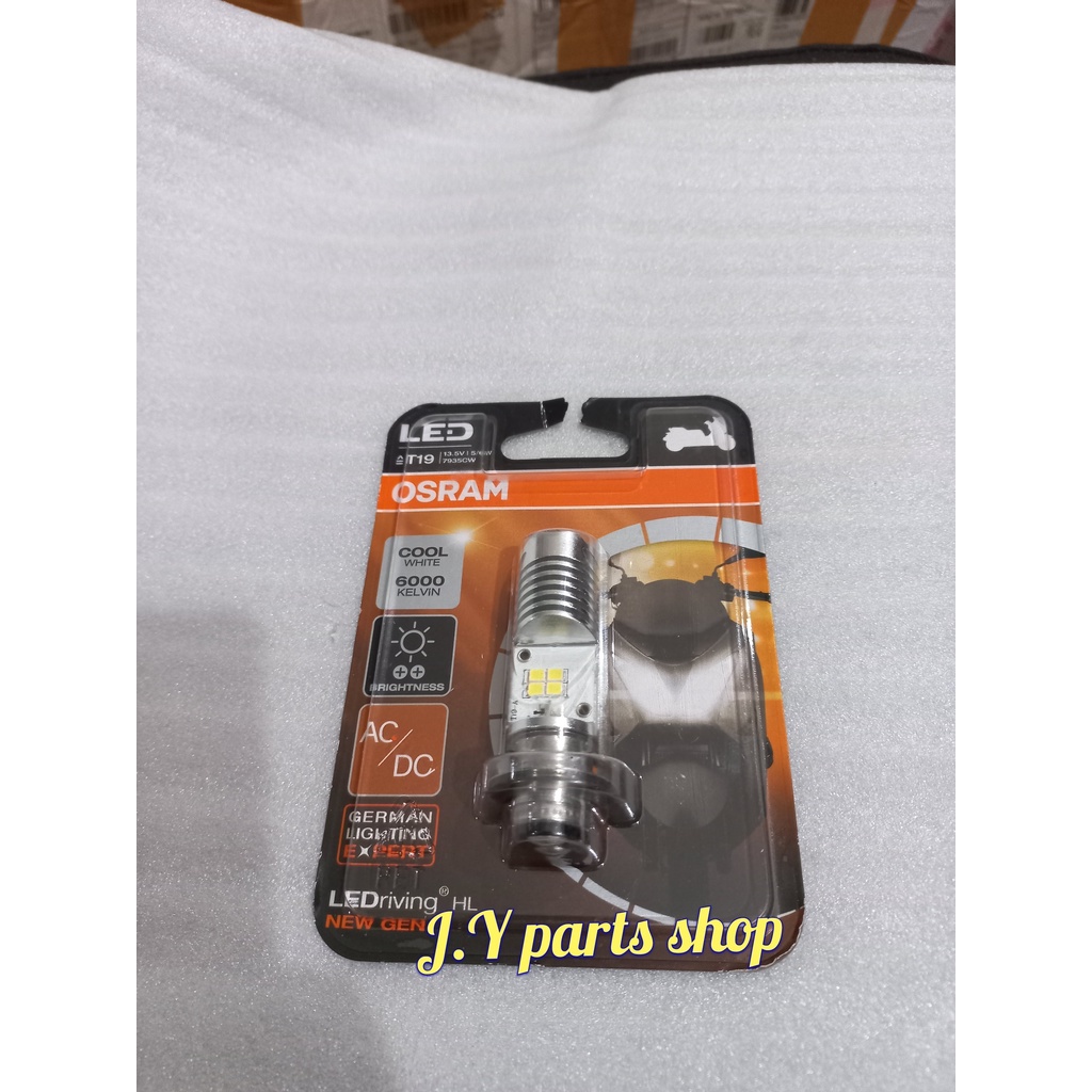 Jual OSRAM LED T19 M5 KAKI 1 BOHLAM LAMPU DEPAN UTAMA WARNA PUTIH AC / DC PNP BEBEK / MATIC ...