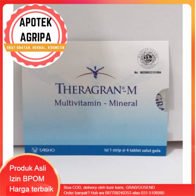 Jual THERAGRAN M STRIP 4 TABLET | Shopee Indonesia