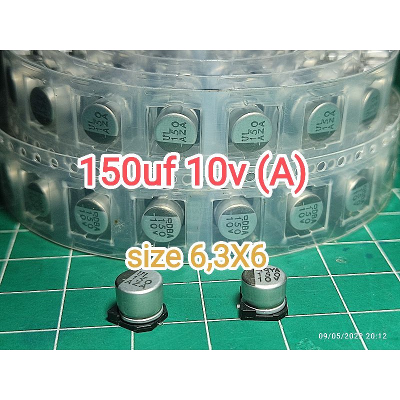 Jual Solid kapasitor capasitor elko elco SMD 150uf 10v 150 uf 10volt A ...