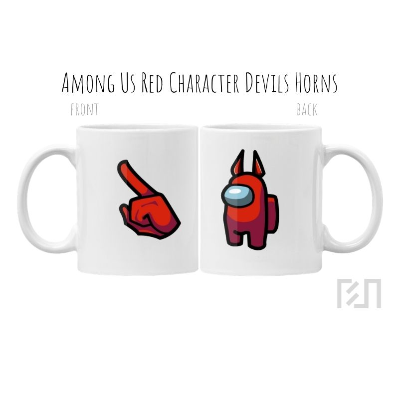 Jual Mug Among Us Red Character Devils Horns Icon | Shopee Indonesia