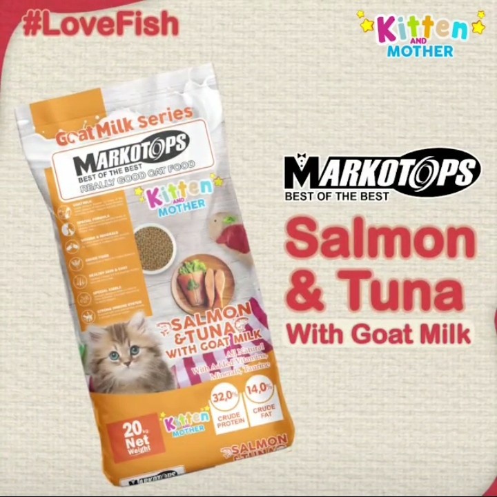 Jual markotops kitten & mother- salmon & tuna with goat milk kemasan ...