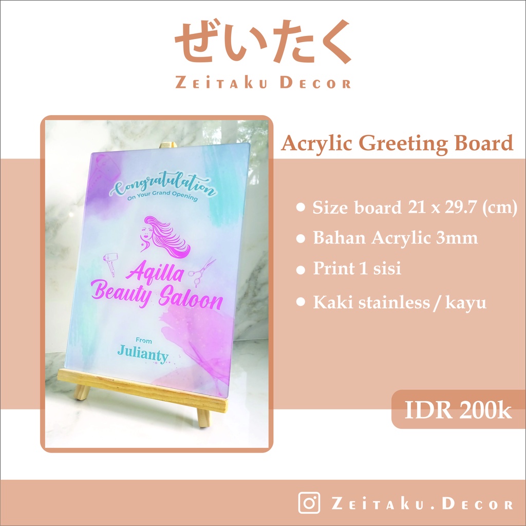 Jual Acrylic Greeting Board | Shopee Indonesia