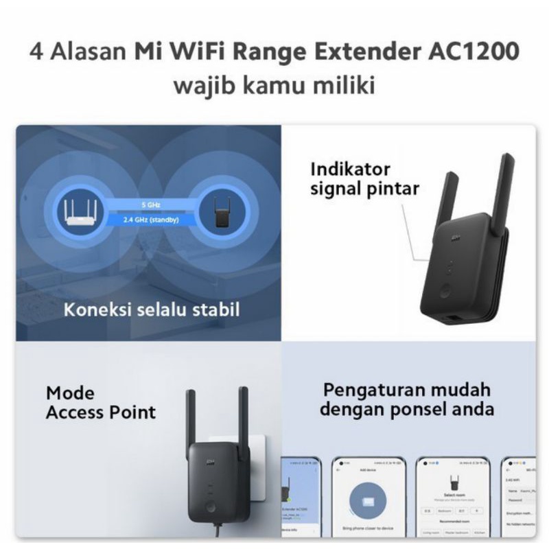 Jual Xiaomi Mi WiFi Range Extender AC1200 5Ghz Mi Repeater Sinyal ...