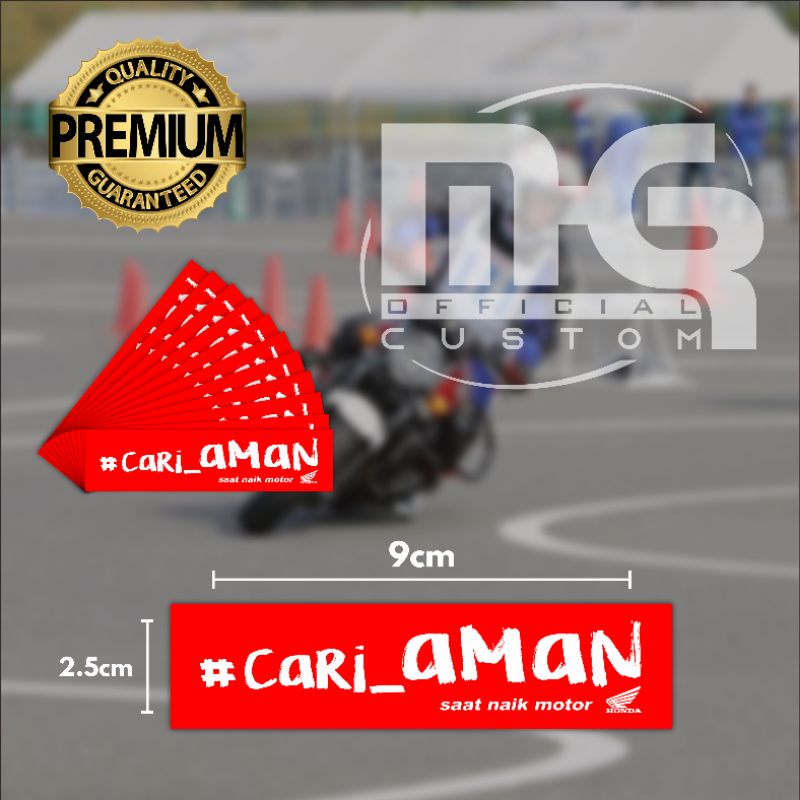 Jual Stiker CARI AMAN (2pcs) untuk di motor atau di plat nomor | Shopee ...