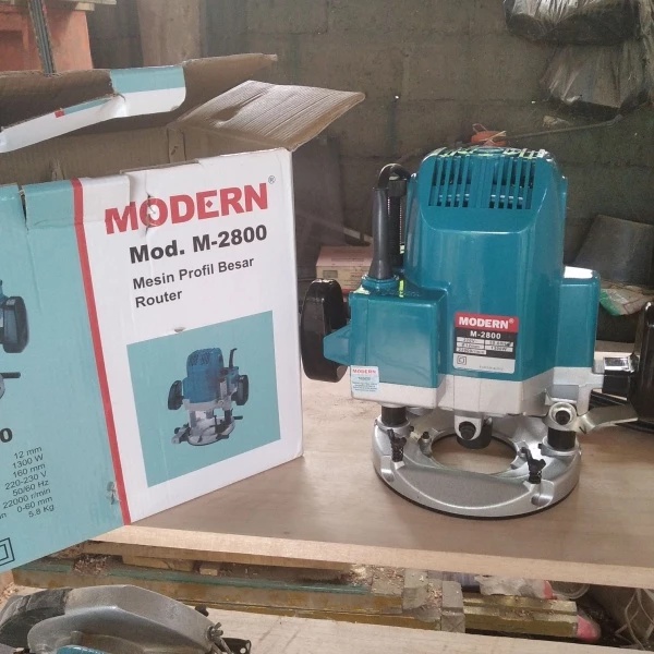 Jual MODERN M-2800 Mesin Router 12mm Besar Profil Kayu Wood Trimmer ...