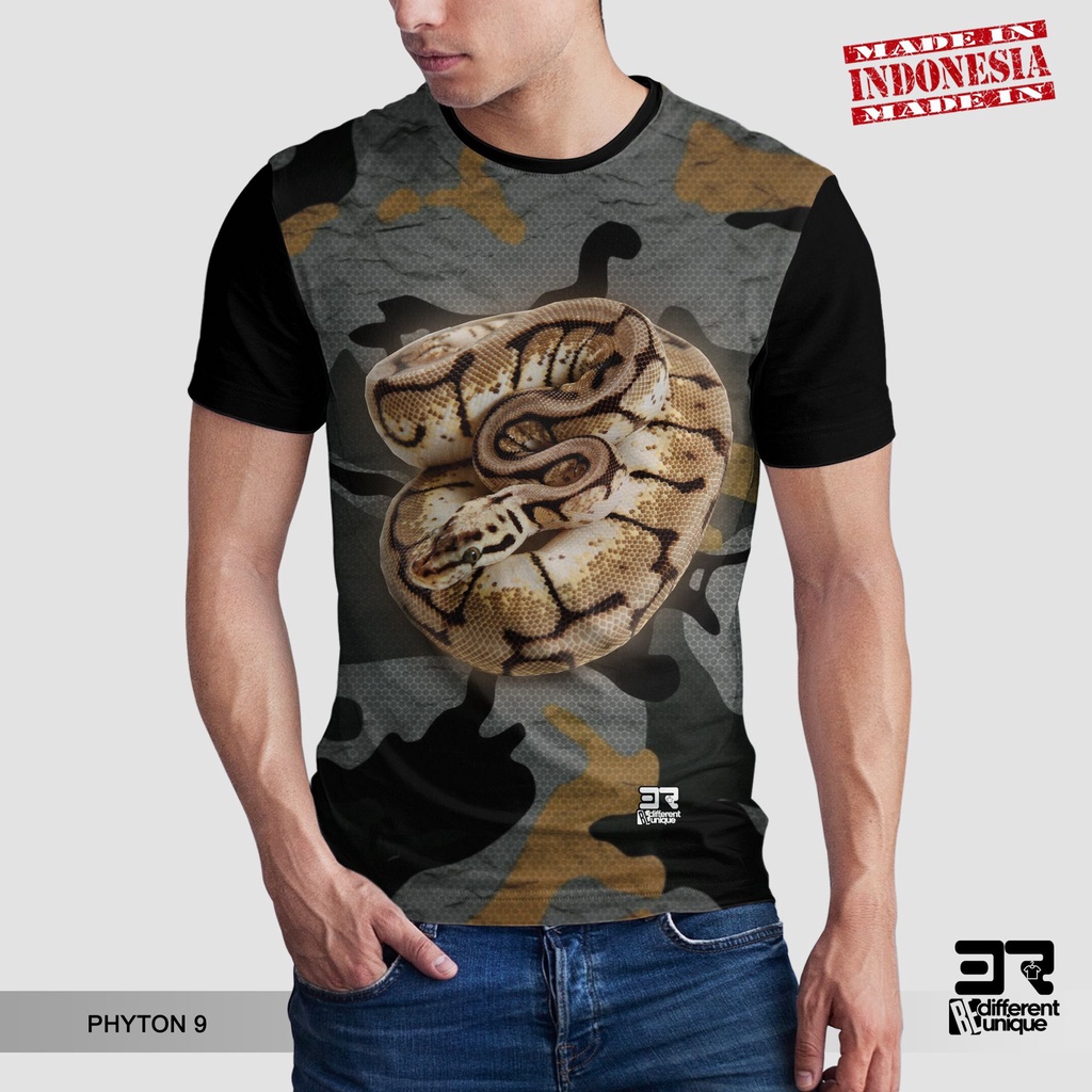 Jual [ COD ] KAOS PRINTING GAMBAR ULAR PYTHON 9 BALLPYTHON SPIDER- BAJU DISTRO ORIGINAL MOTIF ...