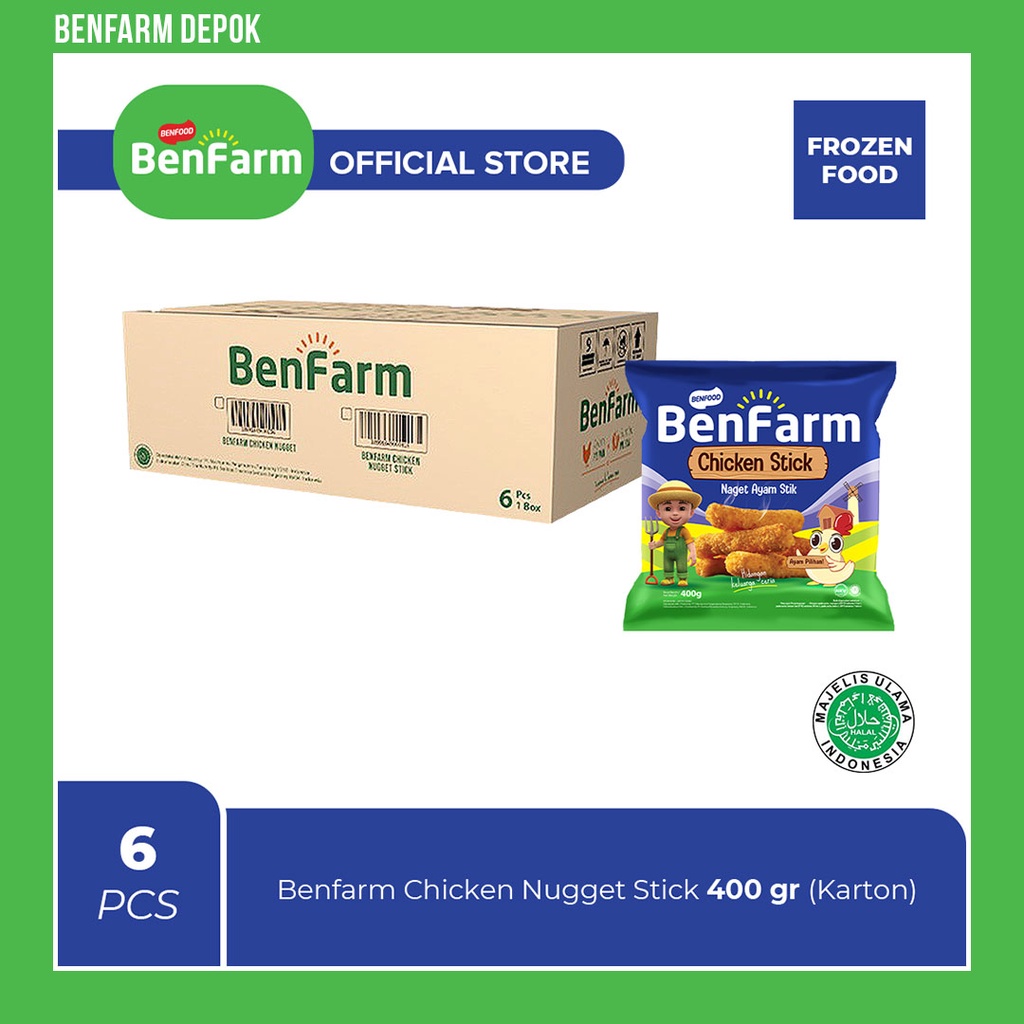 Jual Benfarm Chicken Nugget Stick 400gr (Karton) | Shopee Indonesia