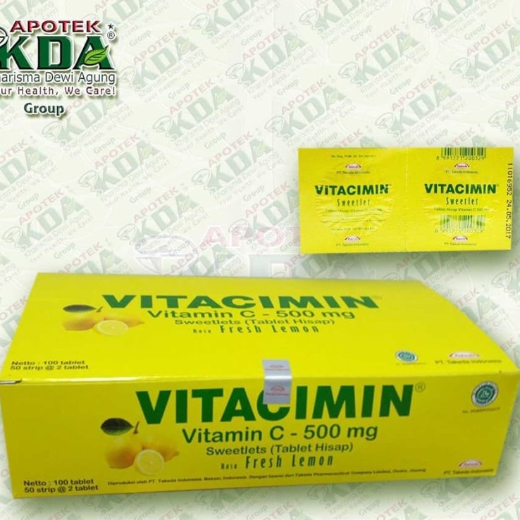 Jual VITAMIN C - 500 MG VITACIMIN RASA FRESH LEMON 1 BOX | Shopee Indonesia