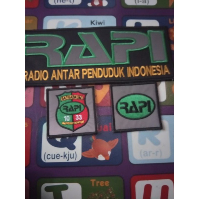 Jual Atribut logo bordir Rapi free custom nama & bendera | Shopee Indonesia