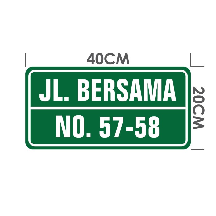 Jual Promo (CUSTOM) RAMBU JALAN RAYA / PERUMAHAN / KOMPLEK - 20X40CM ...