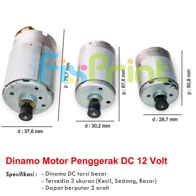 Jual DINAMO MOTOR DC 12 - 24 VOLT 12V TORSI BESAR GENERATOR MINI DRILL BOR - KECIL | TOP BRAND ...