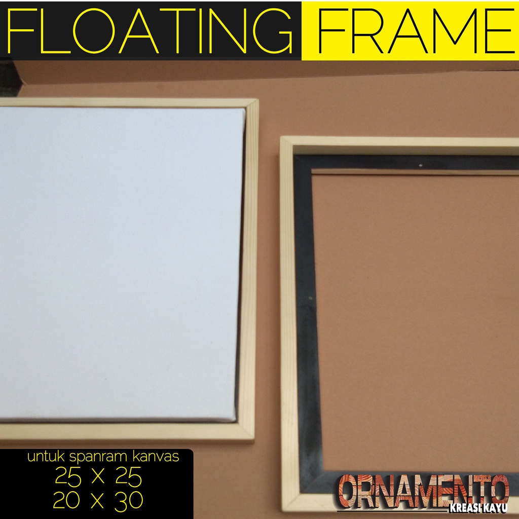 Jual Floating frame ukuran kecil 20x30 dan 25x25 / bingkai lukisan ...