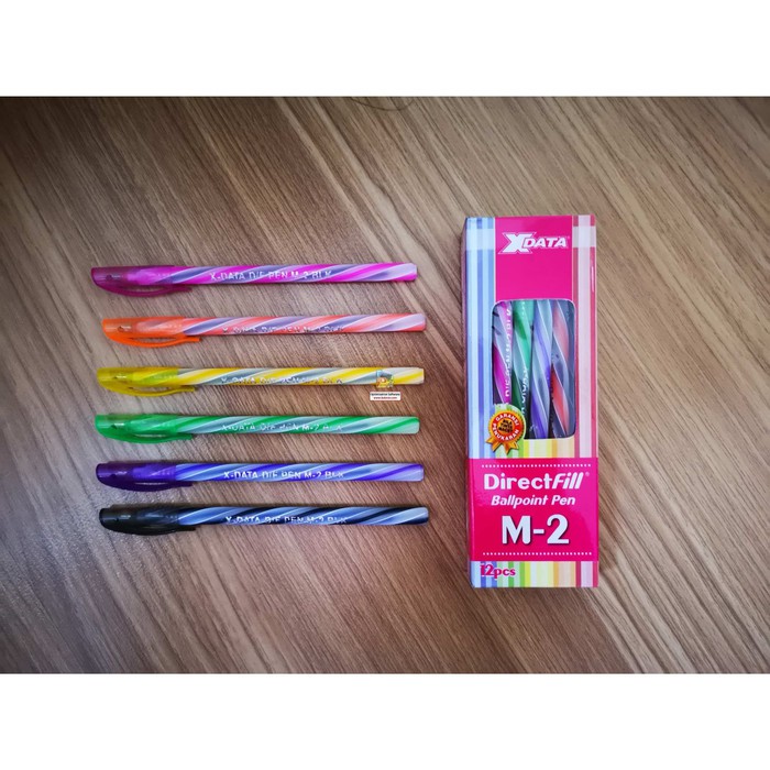Jual PULPEN / PEN / BOLPOIN ULIR / LILIN M2 XDATA / SEMI GEL ( 1 LUSIN ) | Shopee Indonesia