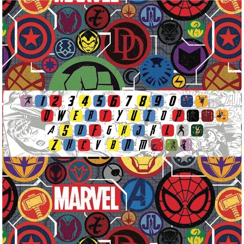 Jual STICKER KEYBOARD AVENGERS MARVEL ALL SIZE UNTUK SEGALA UKURAN ...