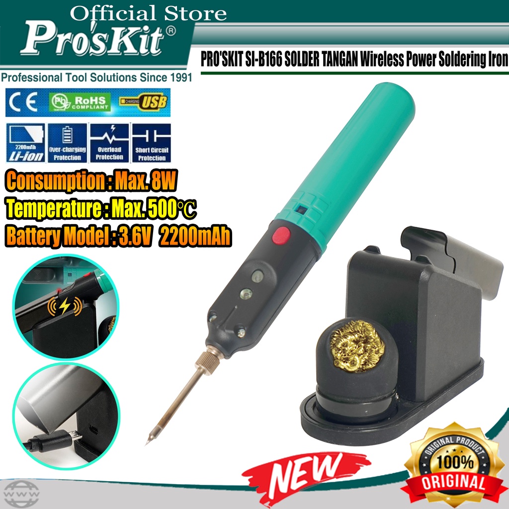 Jual Pro'sKit - Solder Tangan Pro'sKit Si-B166 Wireless Original ...