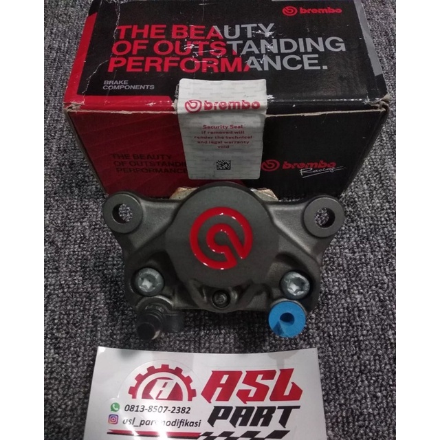 Jual kaliper brembo 2p red logo gray original italy | Shopee Indonesia