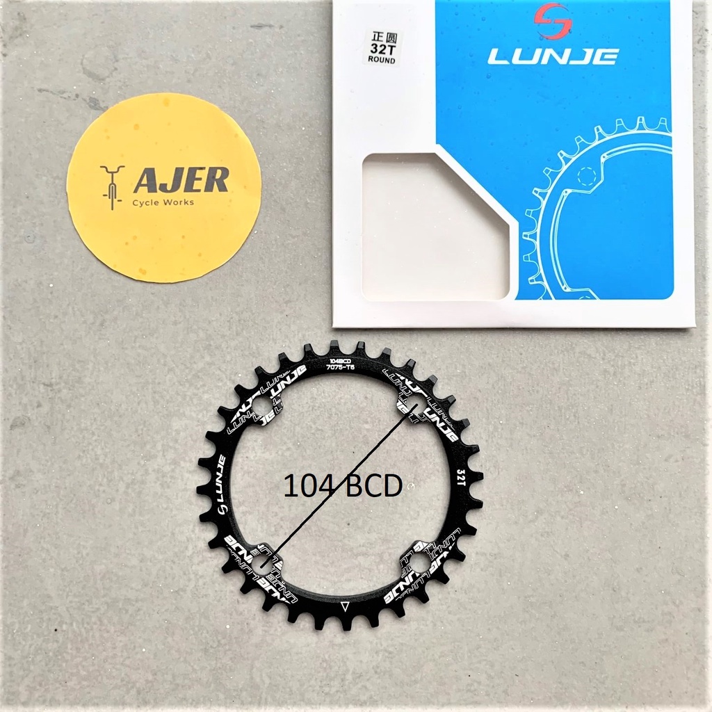 Jual Chain Ring narrow wide single 104 BCD sprocket gir depan sepeda one by 32t 34t 36t 38t ...