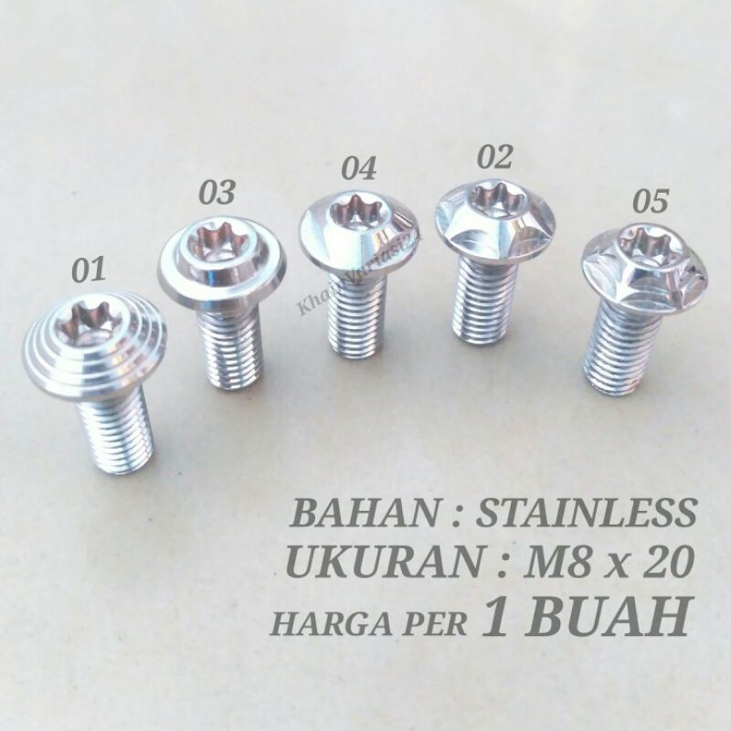 Jual Baut probolt piringan universal L bintang bahan stainless | Shopee Indonesia