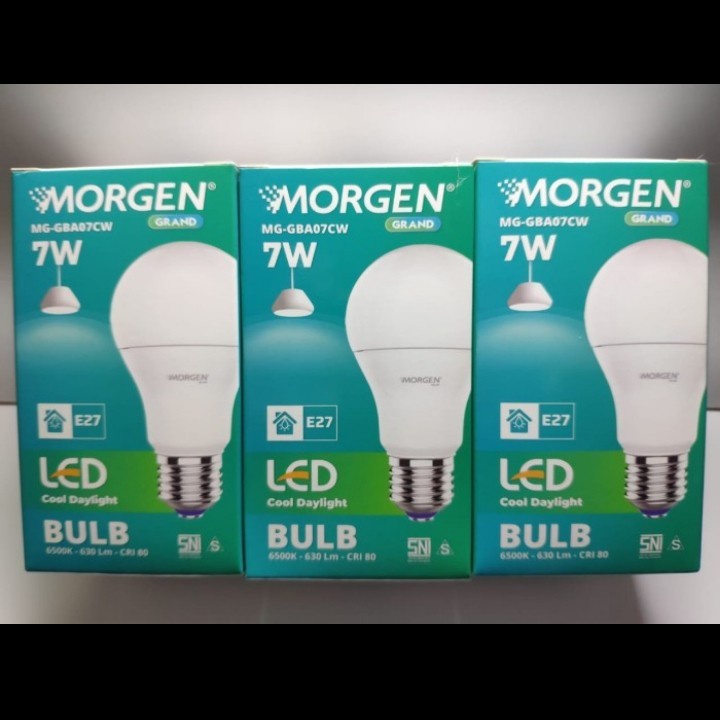 Jual MORGEN Grand Lampu LED Bulb Putih 6500K 7 watt | Shopee Indonesia