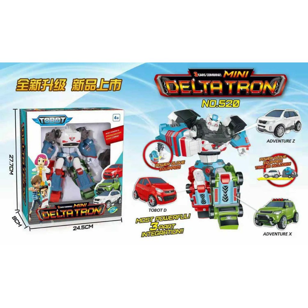 Jual Mainan Anak Mini Deltatron Robot Mobil 3in1 Transformers 520 ...