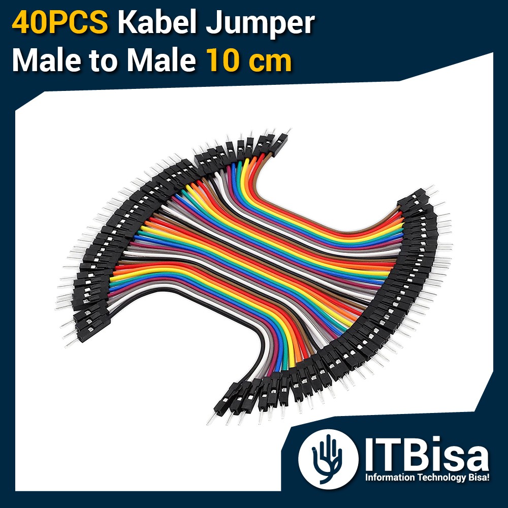 Jual ITBisa - 40PCS Kabel Jumper Dupont 10cm Male to Male (M-M) 2.54mm ...